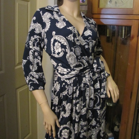 Talbots Petite | Dresses | Talbots Petite Dark Blue Modalsilk Dress 8 ...